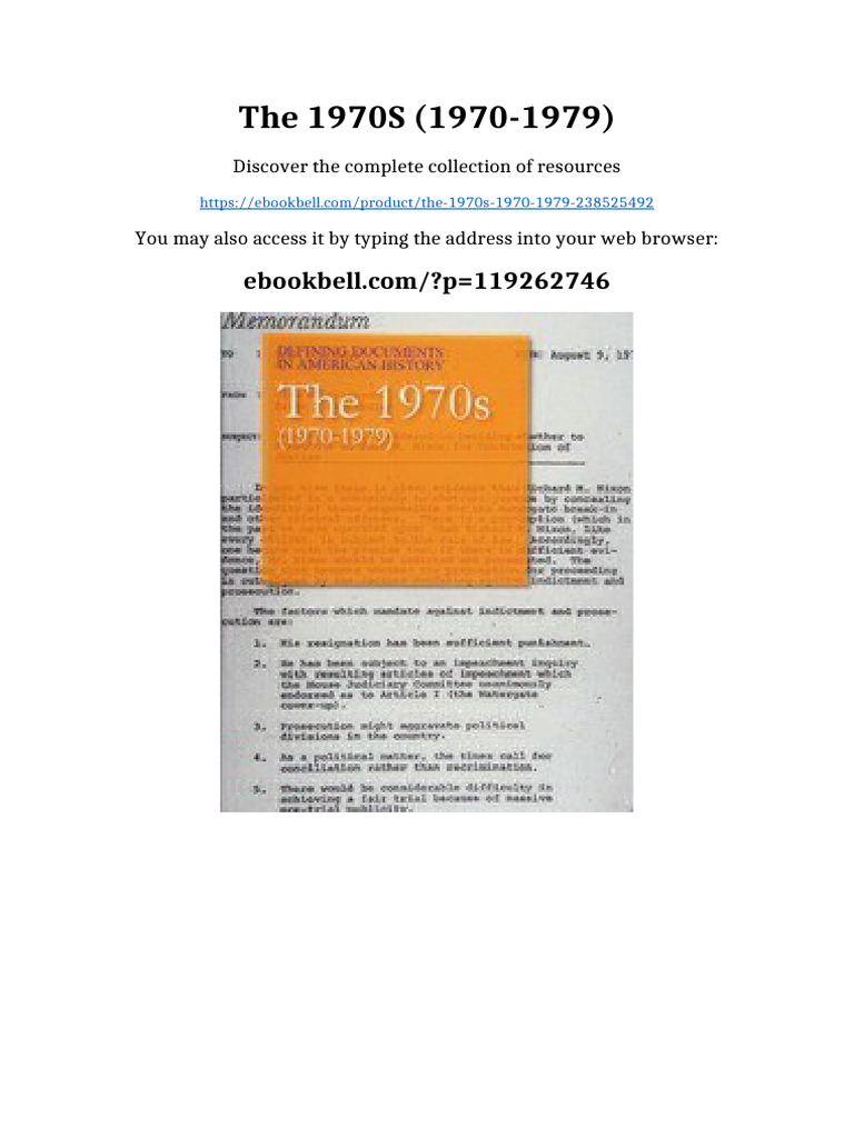 The 1970s (1970-1979) Newest Edition 2025 | PDF | Intellectual Property