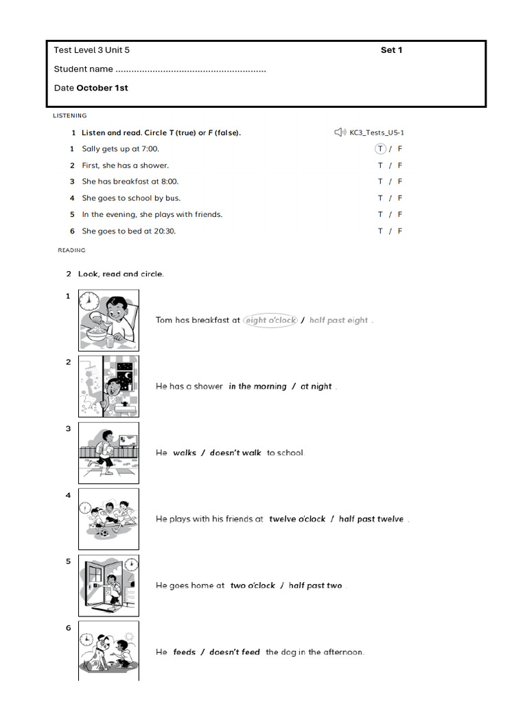 Test Unit 5 Set 1 | PDF