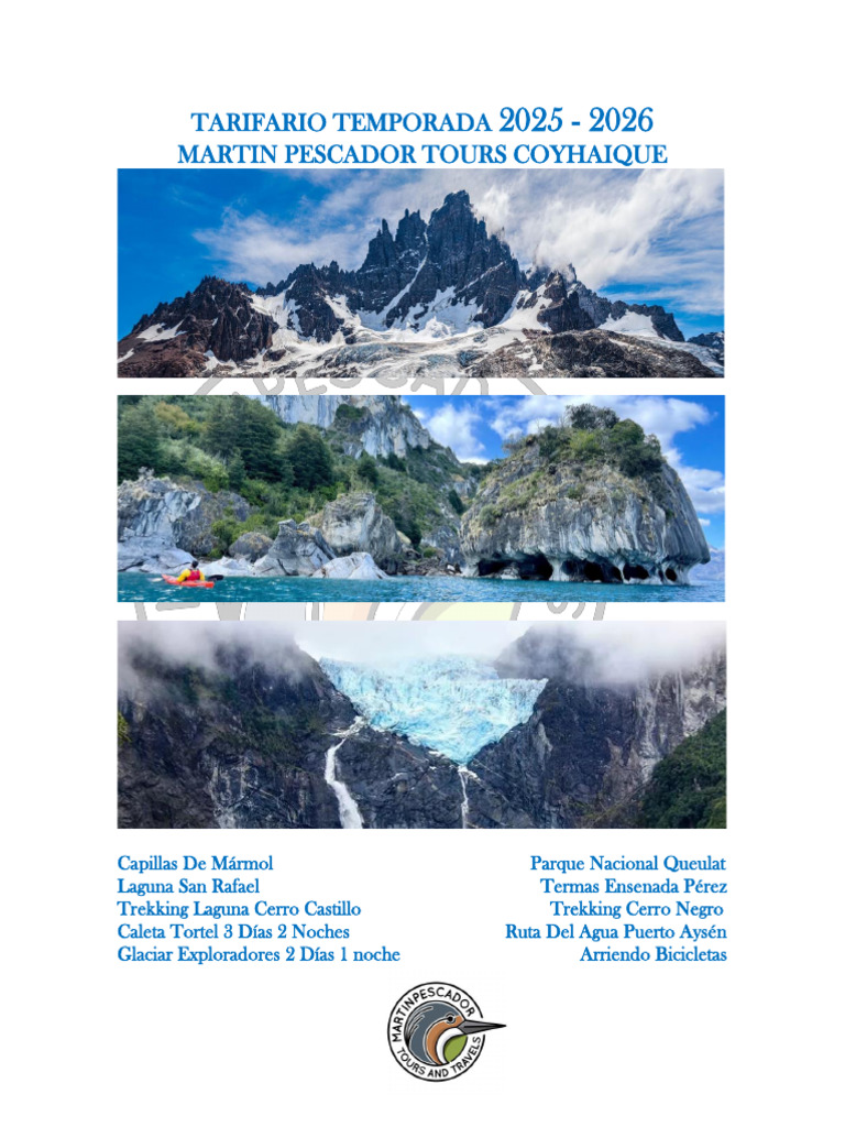 Tarifario Tours 2025 - 2026-1 | PDF