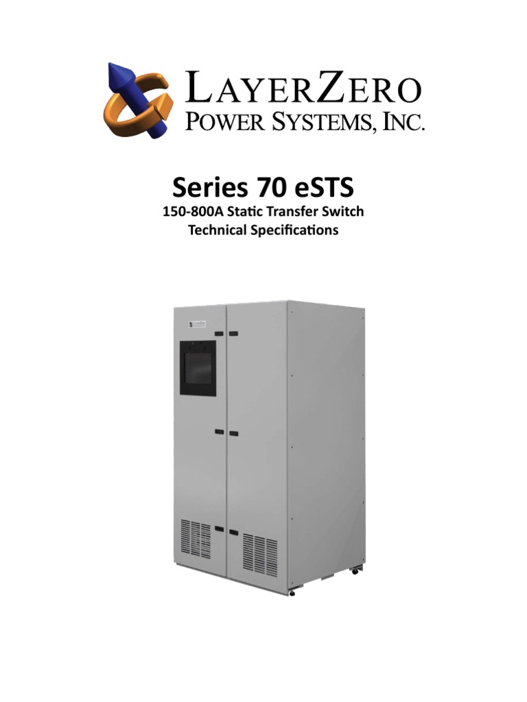 LayerZero Series 70 eSTS Static Transfer Switch Technical ...