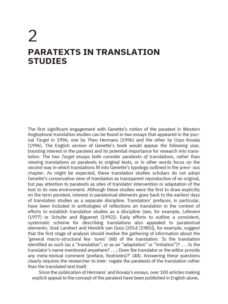 Cap 2 (Kathryn Batchelor) Translation and Paratexts PDF | PDF ...