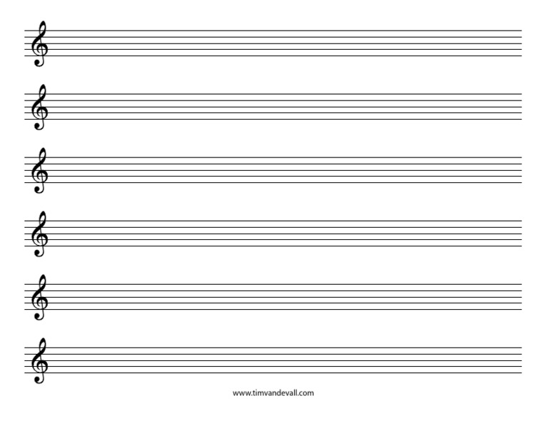 Treble Clef Blank Sheet Music | PDF