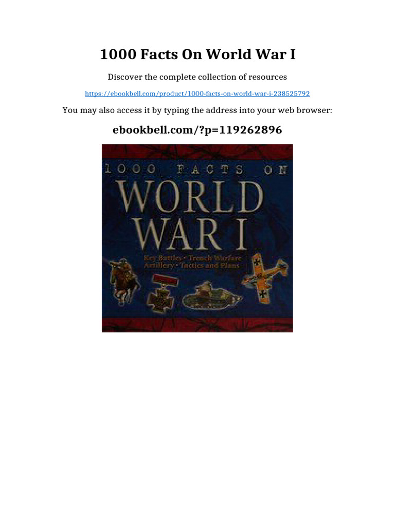 1000 facts on World War I online version | PDF | Jesus | Intellectual ...