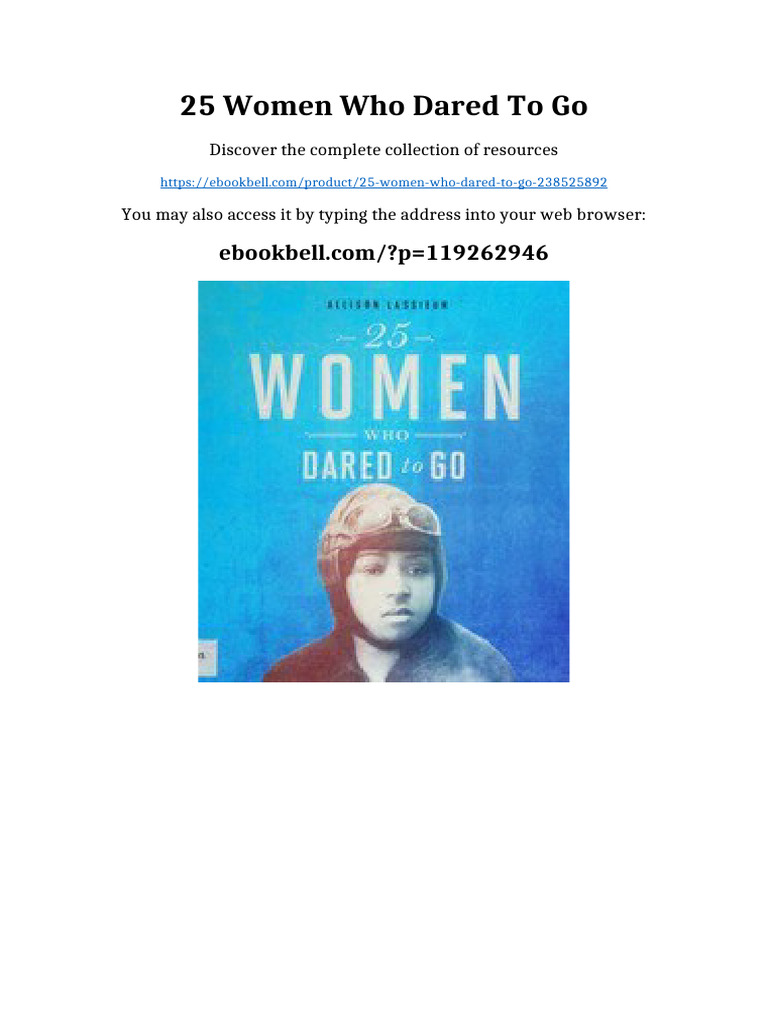 25 women who dared to go Kindle & PDF Formats | PDF