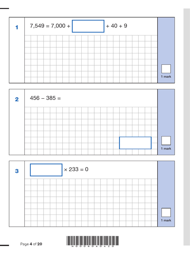 2025 KS2 Mathematics Paper1 Arithmetic | PDF