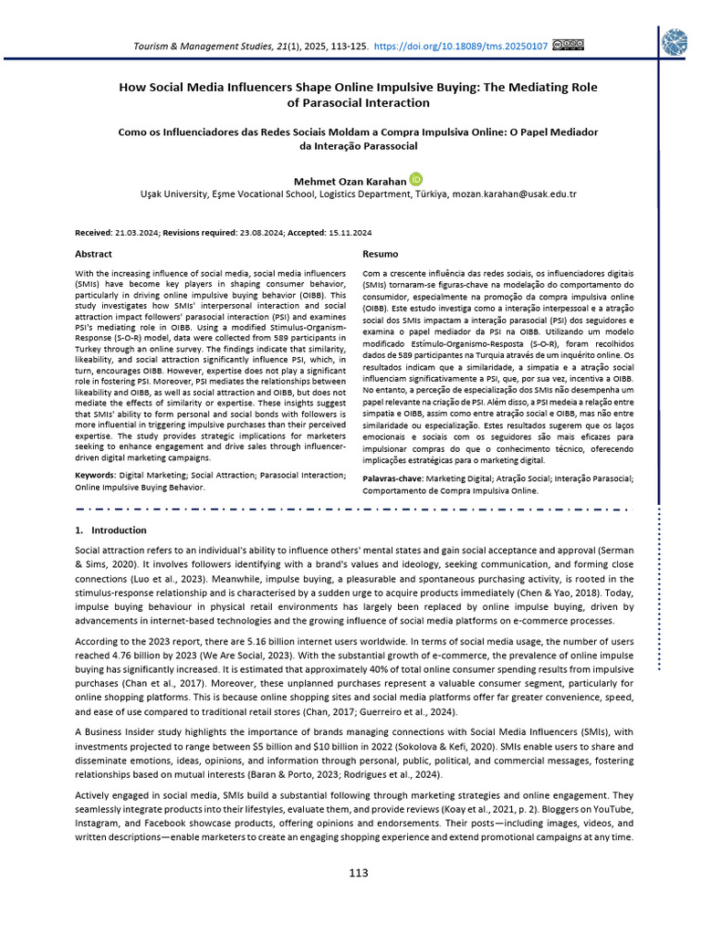 Social Media Influencers | PDF | Impulsivity | Social Psychology