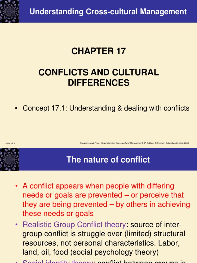 Chap17 CONFLICTS AND CULTURAL DIFFERENCES | PDF | Self Concept | Cross ...