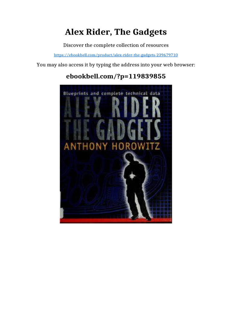 Alex Rider, the gadgets Kindle & PDF Formats | PDF | Transcendence ...