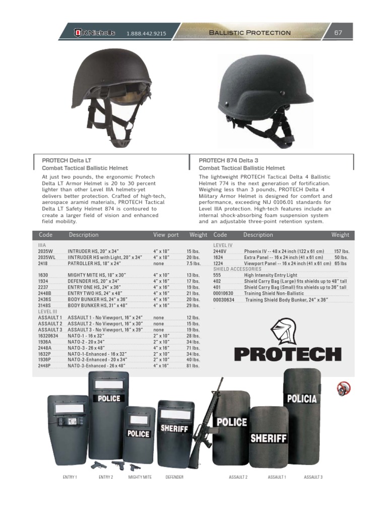 Protech Delta LT Combat Tactical Ballistic Helmet PROTECH 874 Delta 3 ...