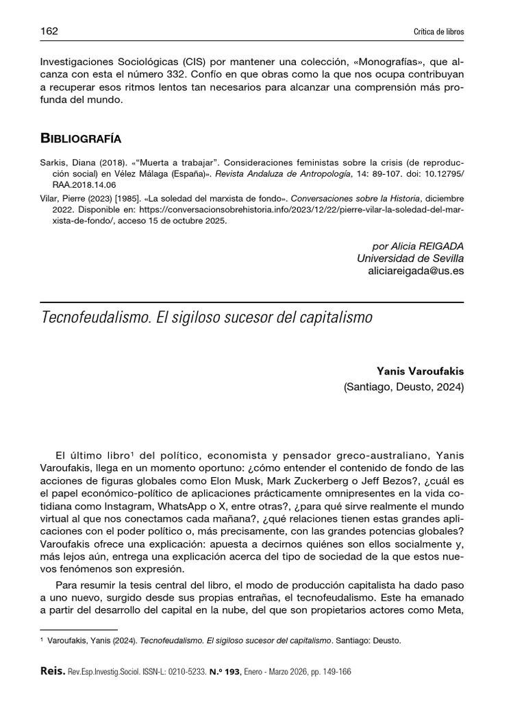 Tecnofeudalismo. El sigiloso sucesor del capitalismo | PDF ...