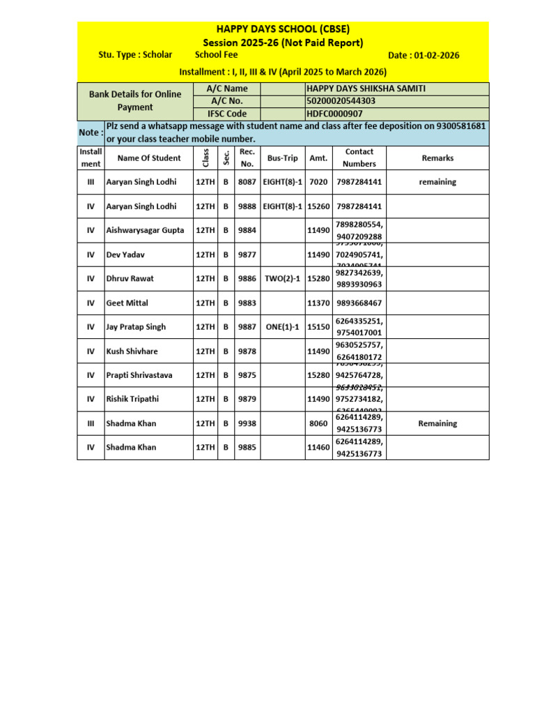 Not Paid 12 B-7 | PDF