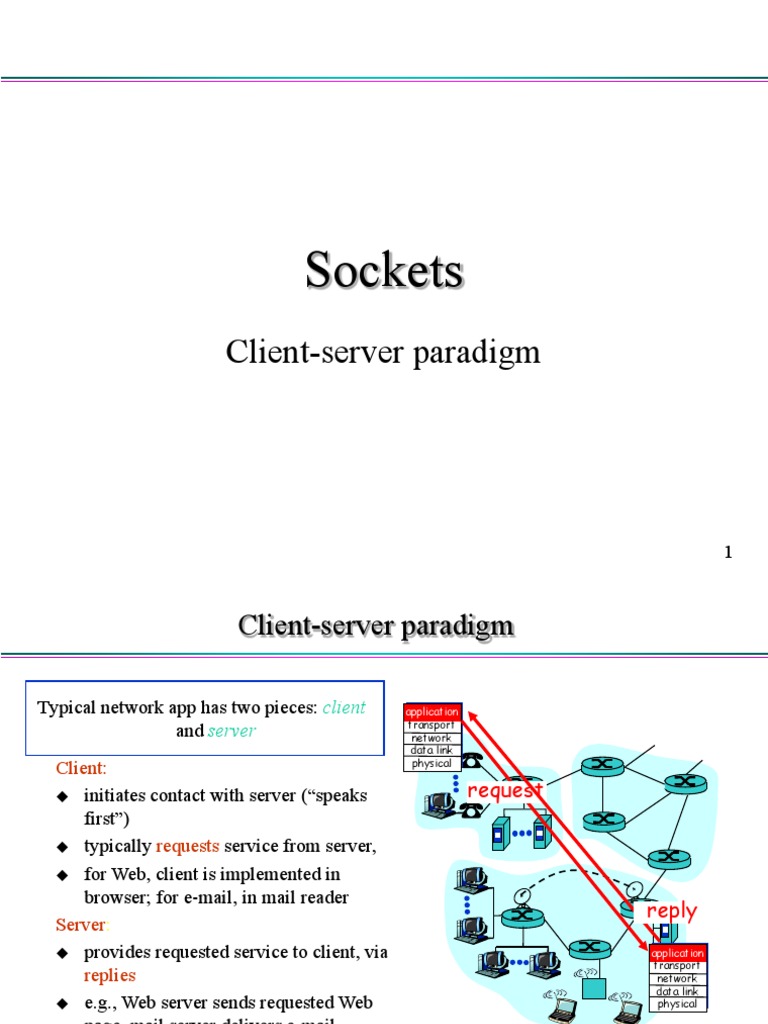 Understanding Sockets in Client-Server Model | PDF | Network Socket | Transmission Control Protocol