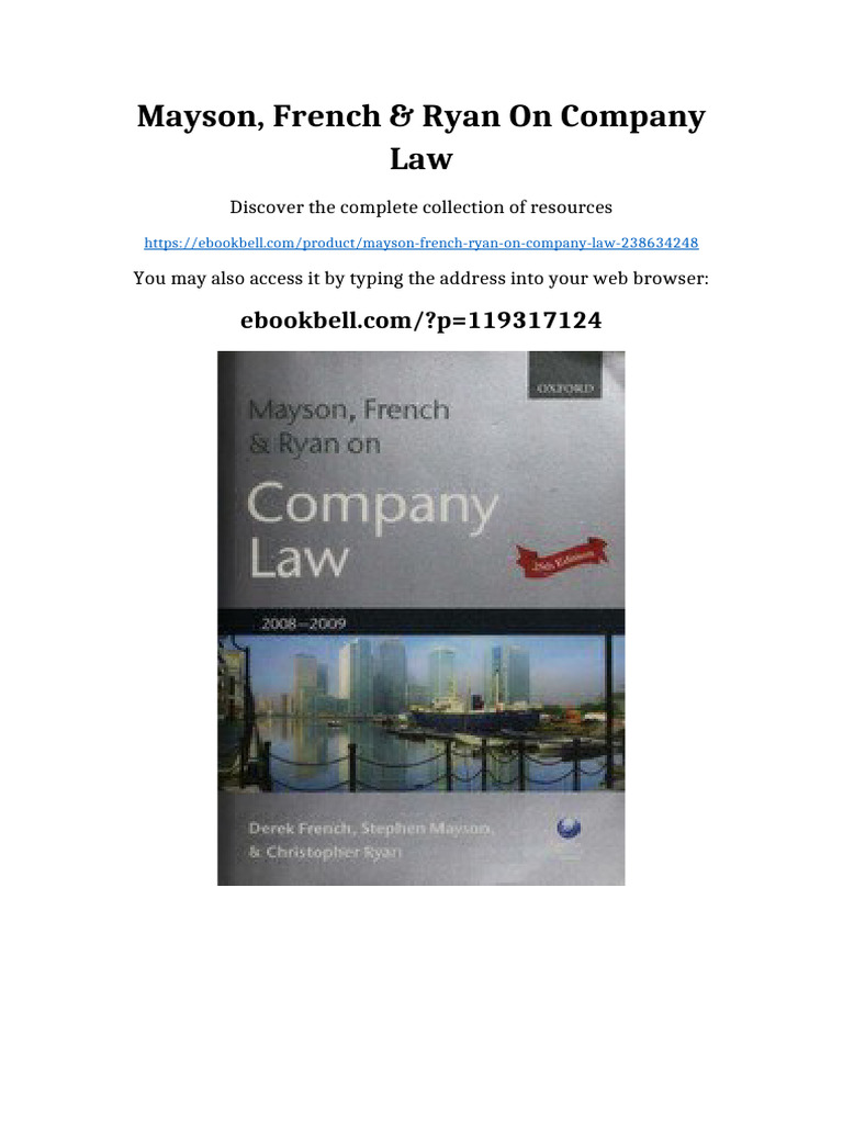 Mayson, French & Ryan on company law pdf version | PDF | Gospel Of John ...