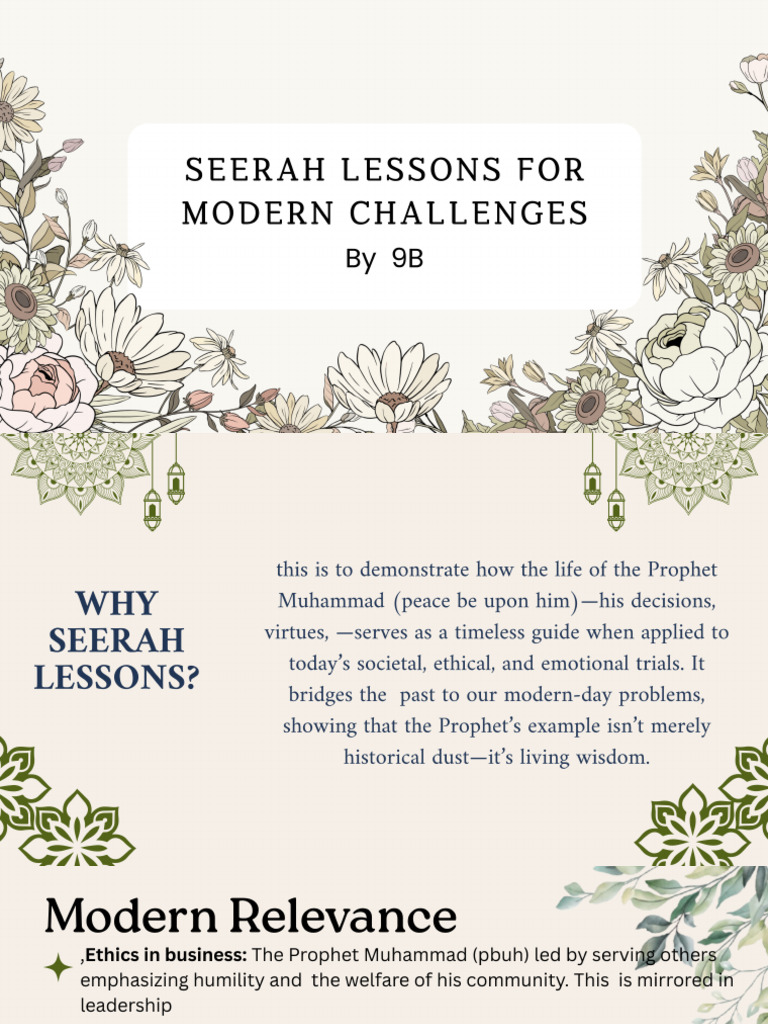 Seerah Lessons For Modern Challenges | PDF