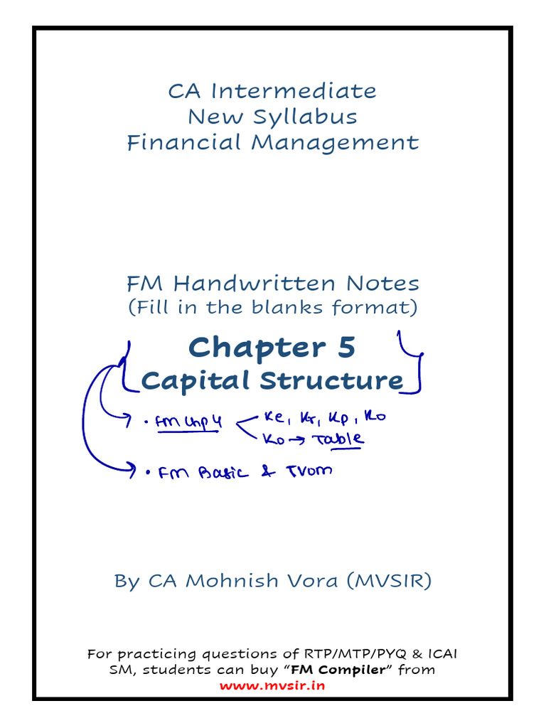 FM Chp 5_Handwritten_Marked Notes | PDF