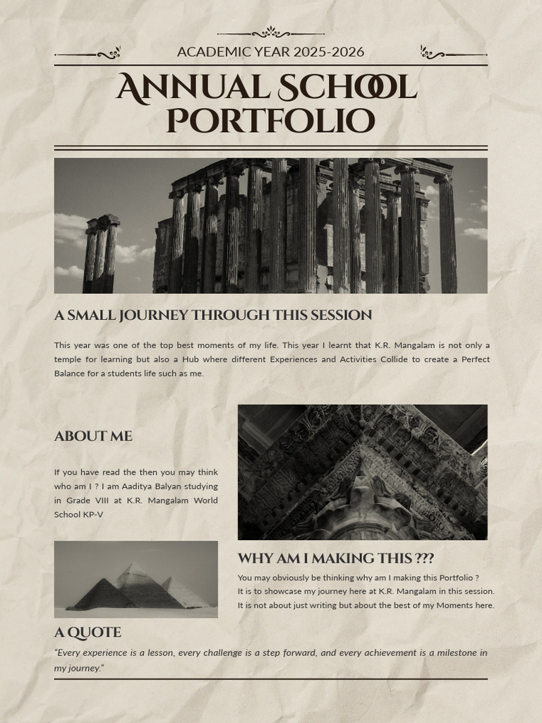 ANNUAL SCHOOL PORTFOLIO Template | PDF | Science | Leadership
