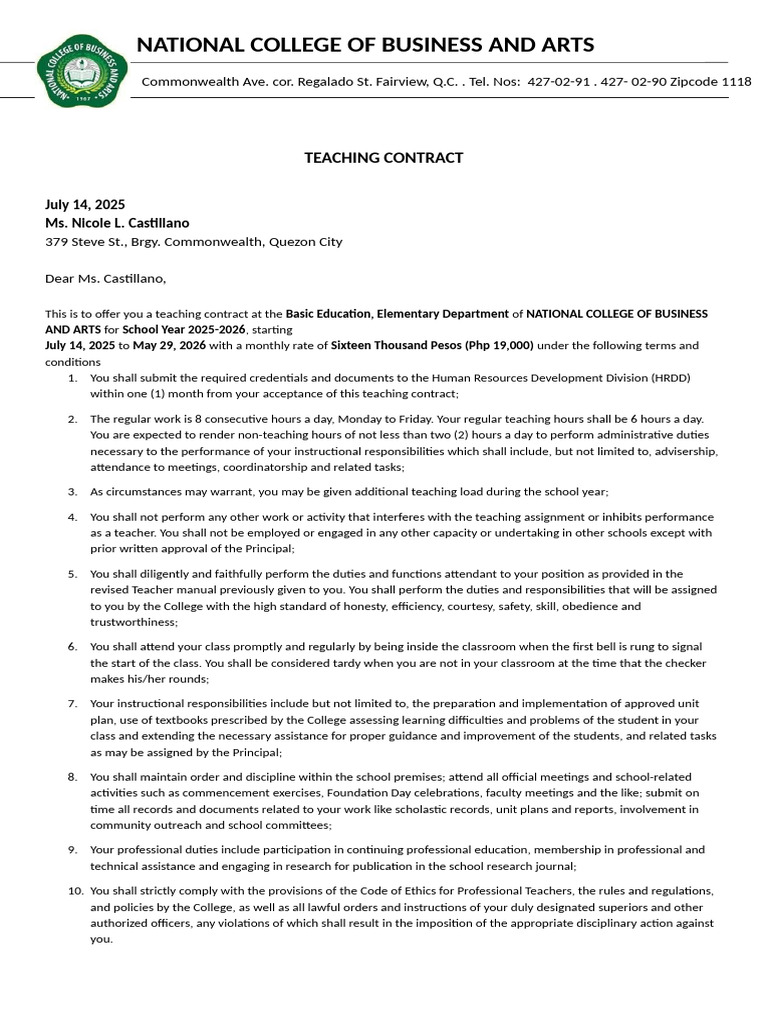 Contract | PDF | Justice | Crime & Violence