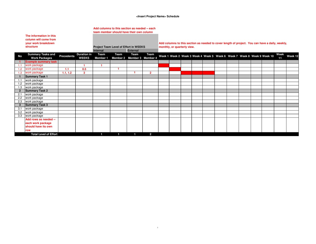 Schedule Template | PDF