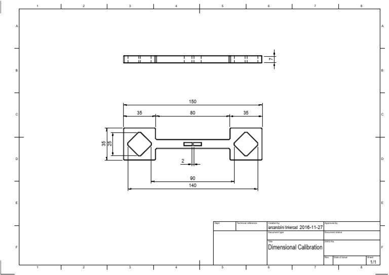 Dimensional Calibration Drawing v9 | PDF