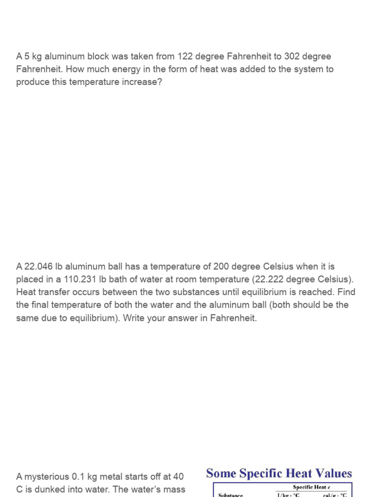 Thermo Practice Problems | PDF