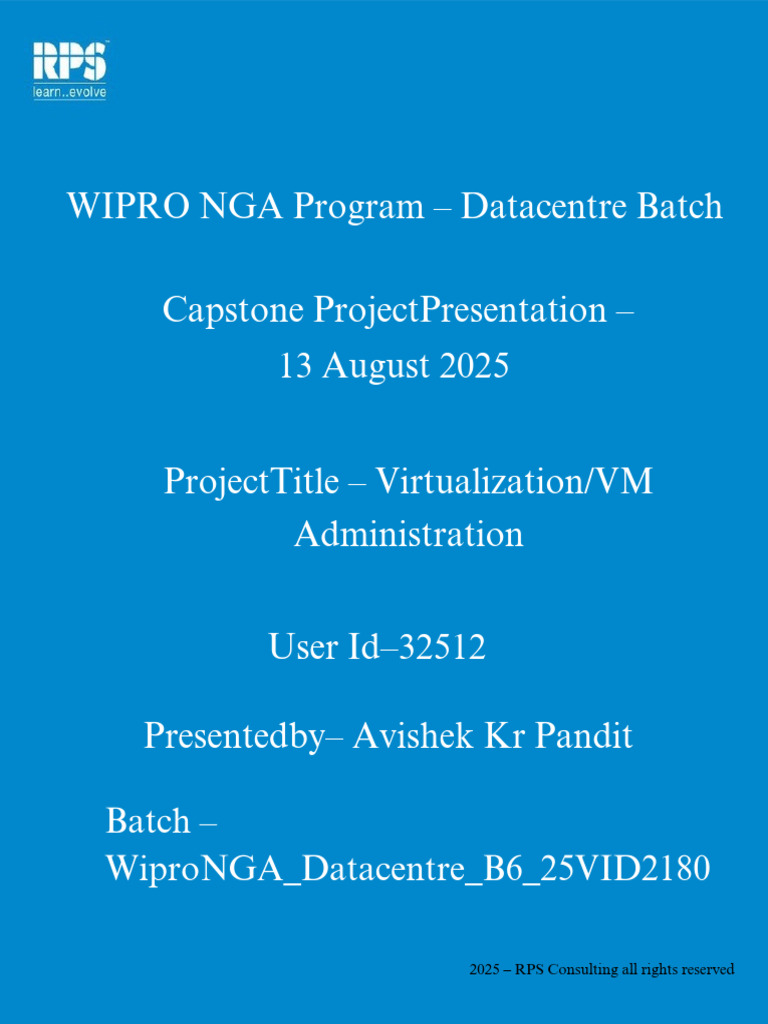 Capstone Project B6 32512 | PDF | Virtual Machine | Network Interface ...