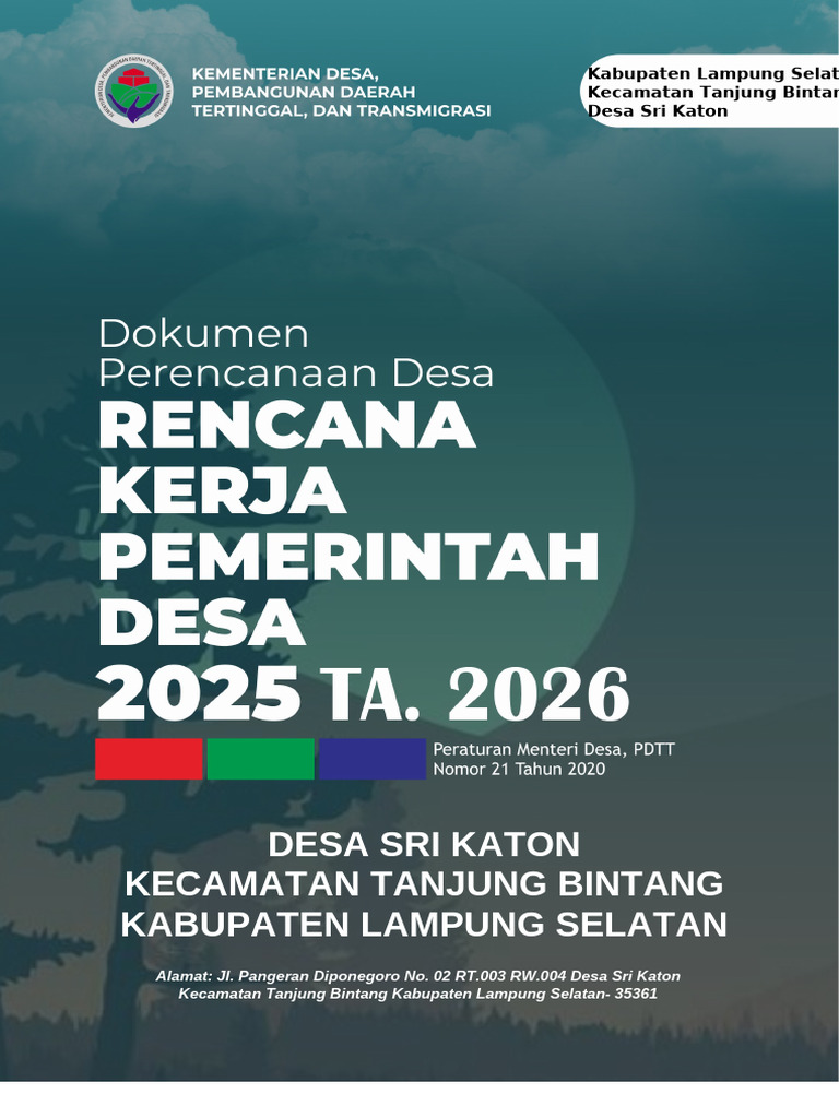 00.1. Master Dokumen RKP Desa Tahun Anggaran 2026 | PDF