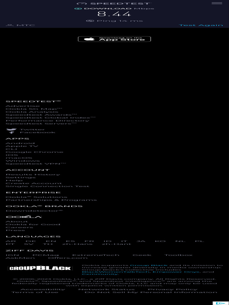 Speedtest by Ookla - The Global Broadband Speed T… | PDF