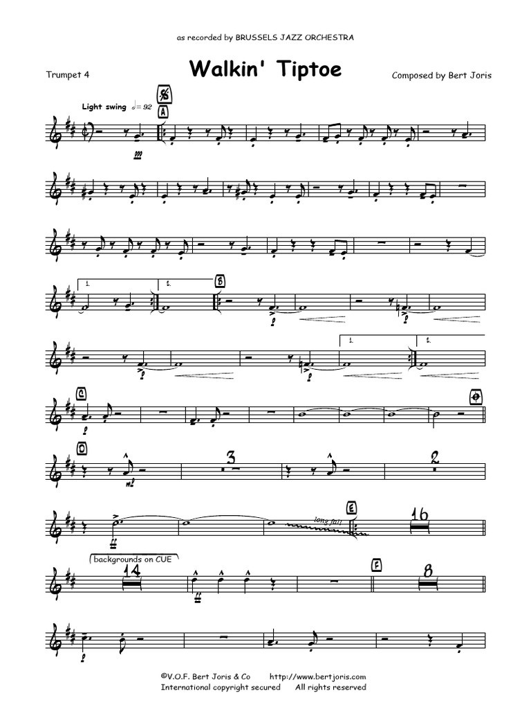 Walkin - Tiptoe - Trumpet 4 | PDF