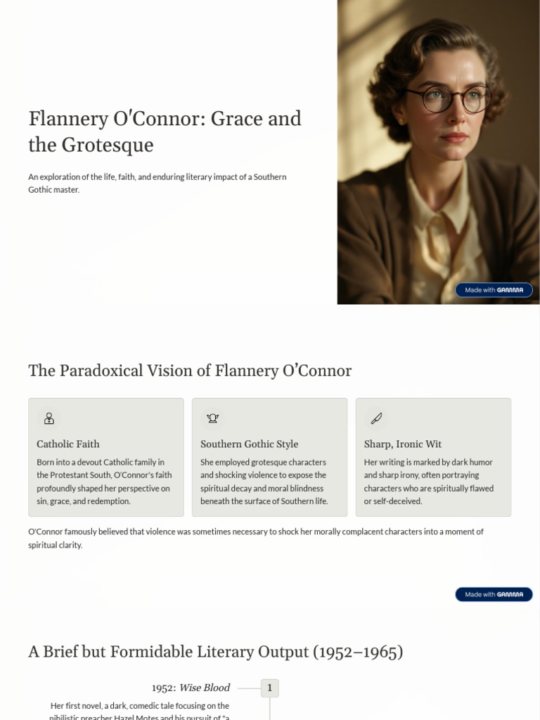 Flannery OConnor Grace and the Grotesque | PDF