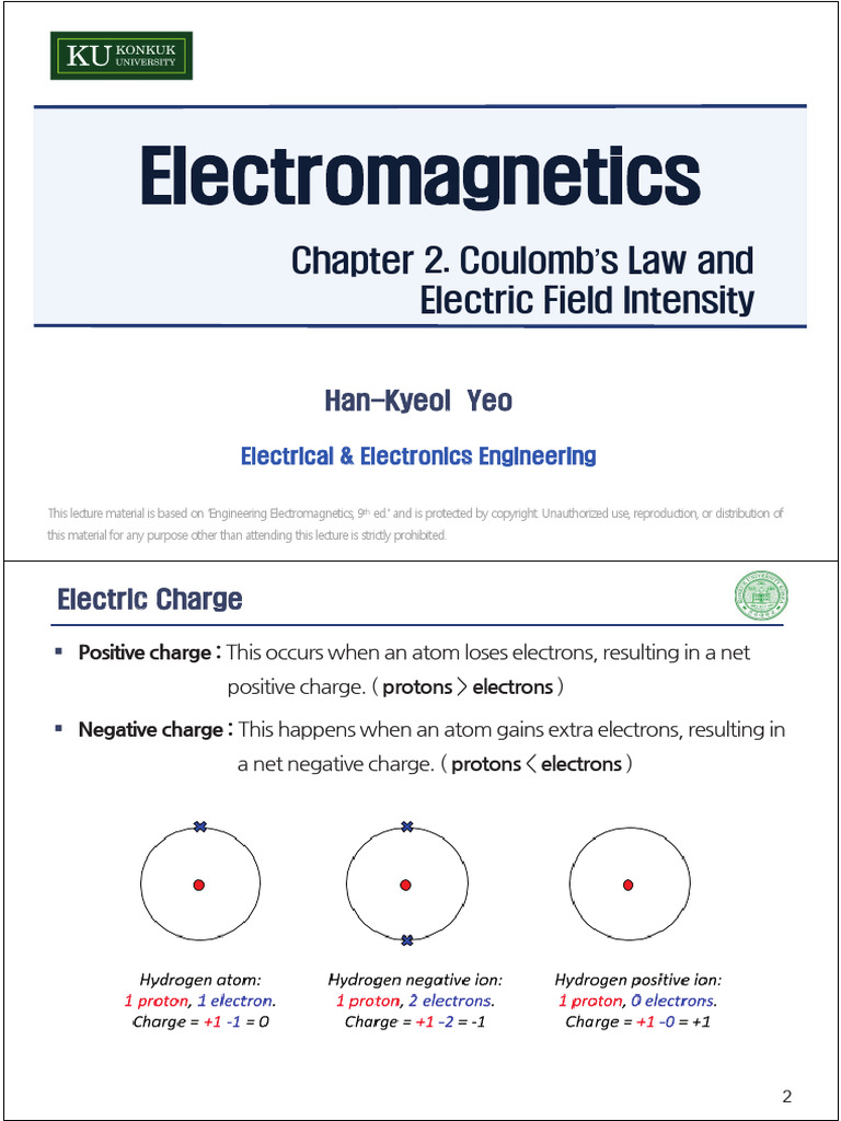 2025-2 - Electromagnetics1 - 2 - Chapter2. Coulomb's Law and Electric ...