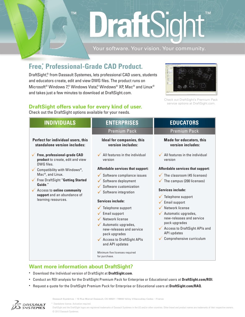DraftSight Datasheet | PDF