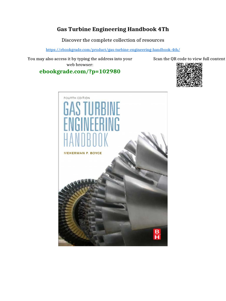 Gas Turbine Engineering Handbook 4th Kindle & PDF Formats | PDF ...