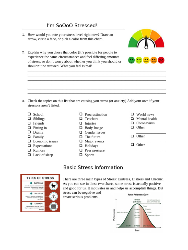 Assignment 10 -- It's Stressing Me Out Part I | PDF | Stress (Biology ...