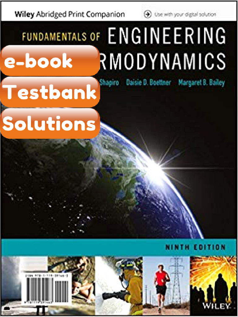 Testbank Fundamentals of Engineering Thermodynamics Enhanced EText 9th ...