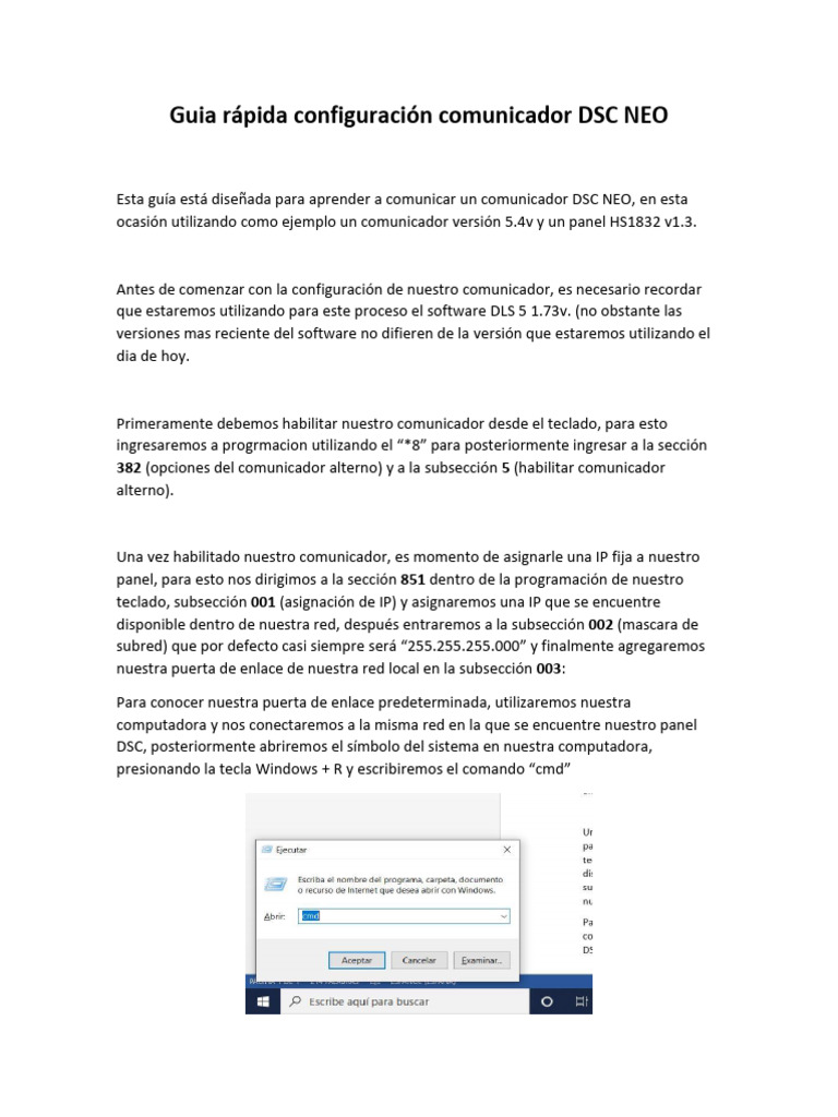 Guia Rápida Configuración Comunicador DSC NEO | PDF | Ciencias de la ...