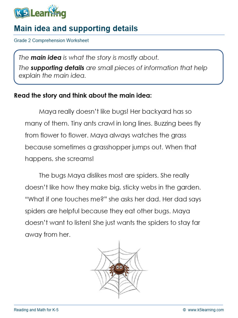 grade-2-main-idea-b | PDF | Insects