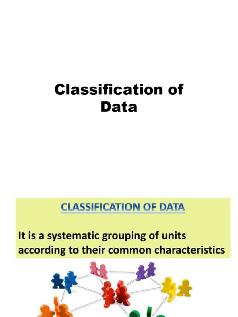 Classification of Data | PDF