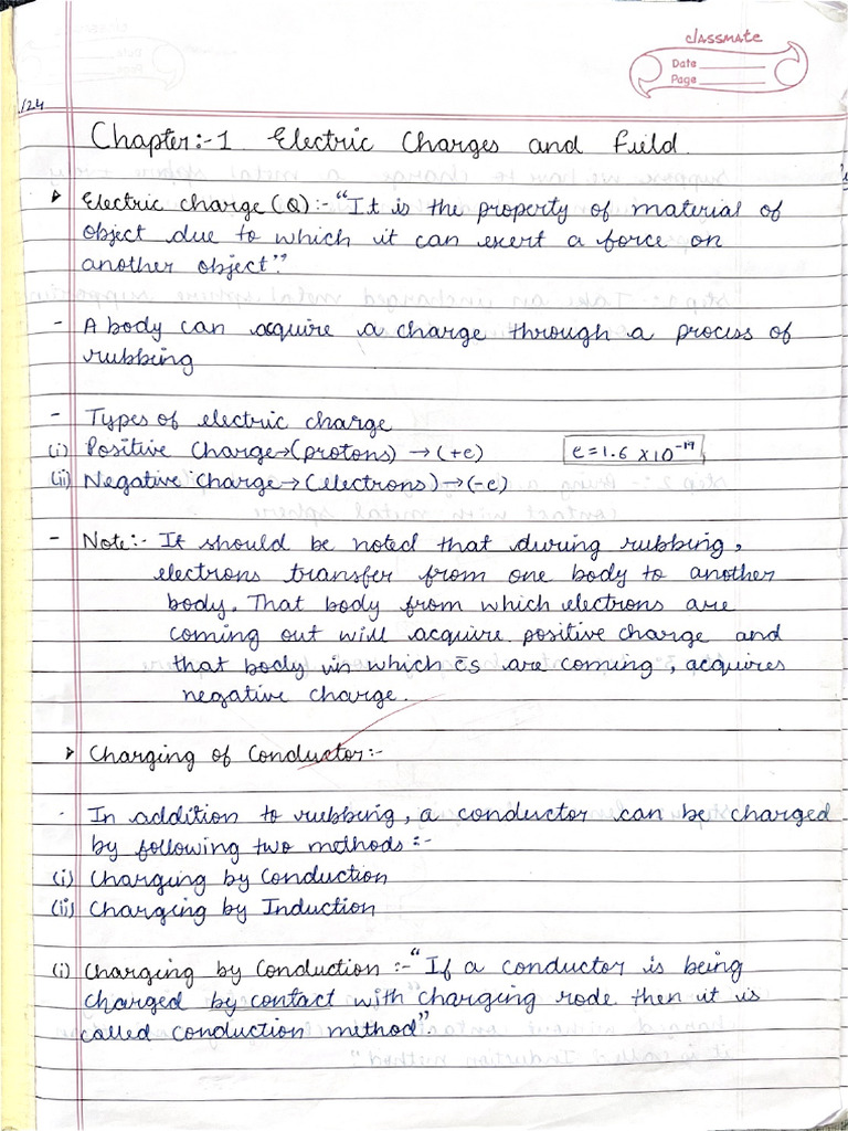 Class 12th Physics Electrostatics | PDF