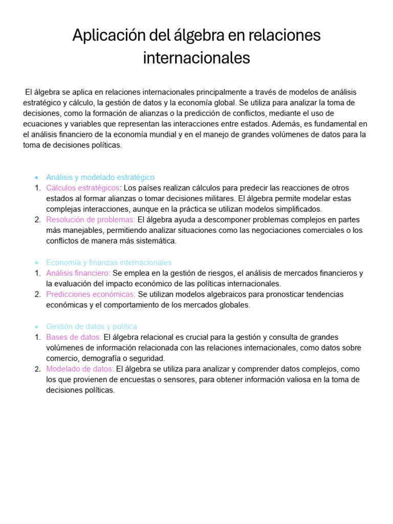 Aplicación de Álgebra | PDF