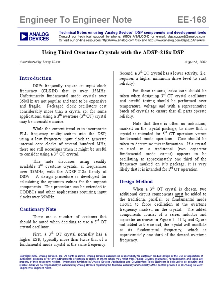Using Third Overtone Crystals | PDF | Capacitor | Inductor