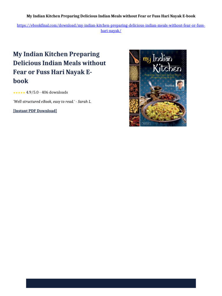 My Indian Kitchen Preparing Delicious Indian Meals without Fear or Fuss ...