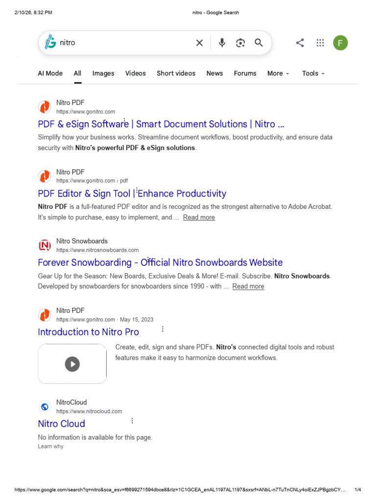 Nitro - Google Search | PDF | Software | Computing