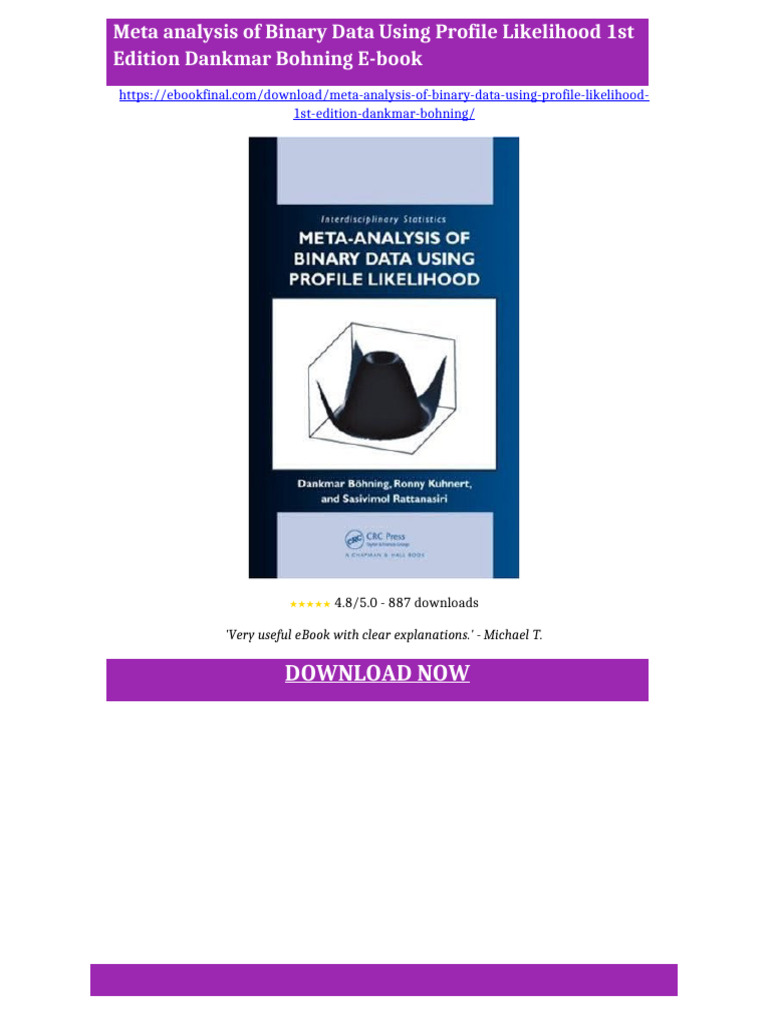 Meta analysis of Binary Data Using Profile Likelihood 1st Edition ...