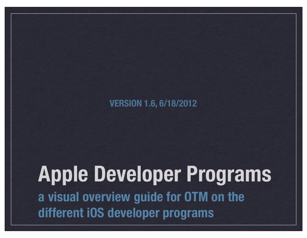 Apple Developer Program Guide | PDF | I Tunes | Mobile Phones