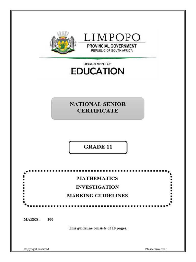 2026 Math Grade 11 Investigation Memo | PDF | Mathematics