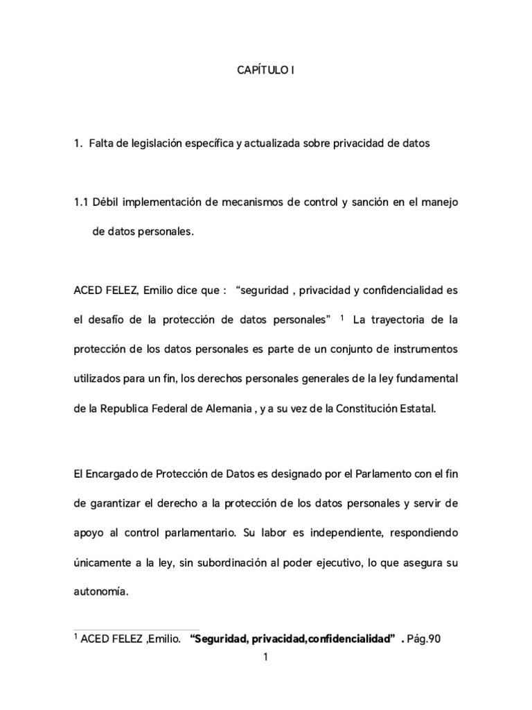 Capítulo i y Capítulo II Viky Garcia | PDF | Privacidad de la ...