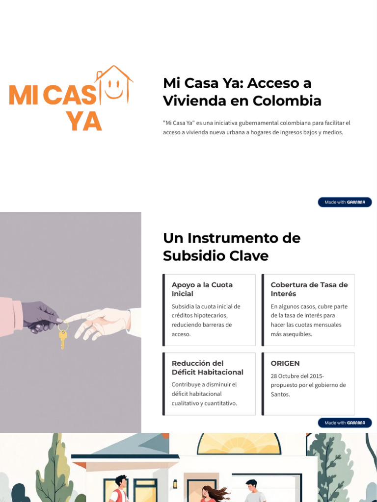 Mi Casa Ya Acceso A Vivienda en Colombia | PDF | Barrio residencial ...