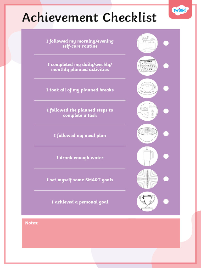 Achievement Checklist | PDF