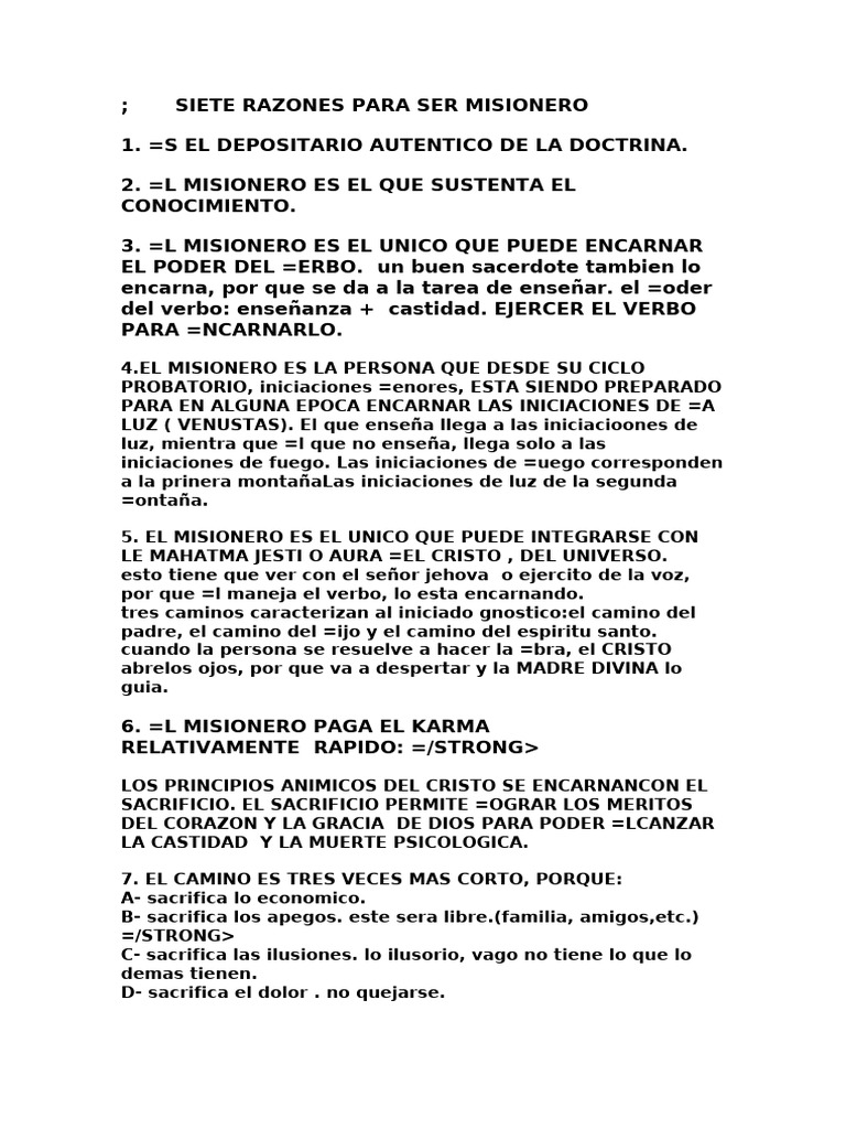 Siete Razones para Ser Misionero | PDF