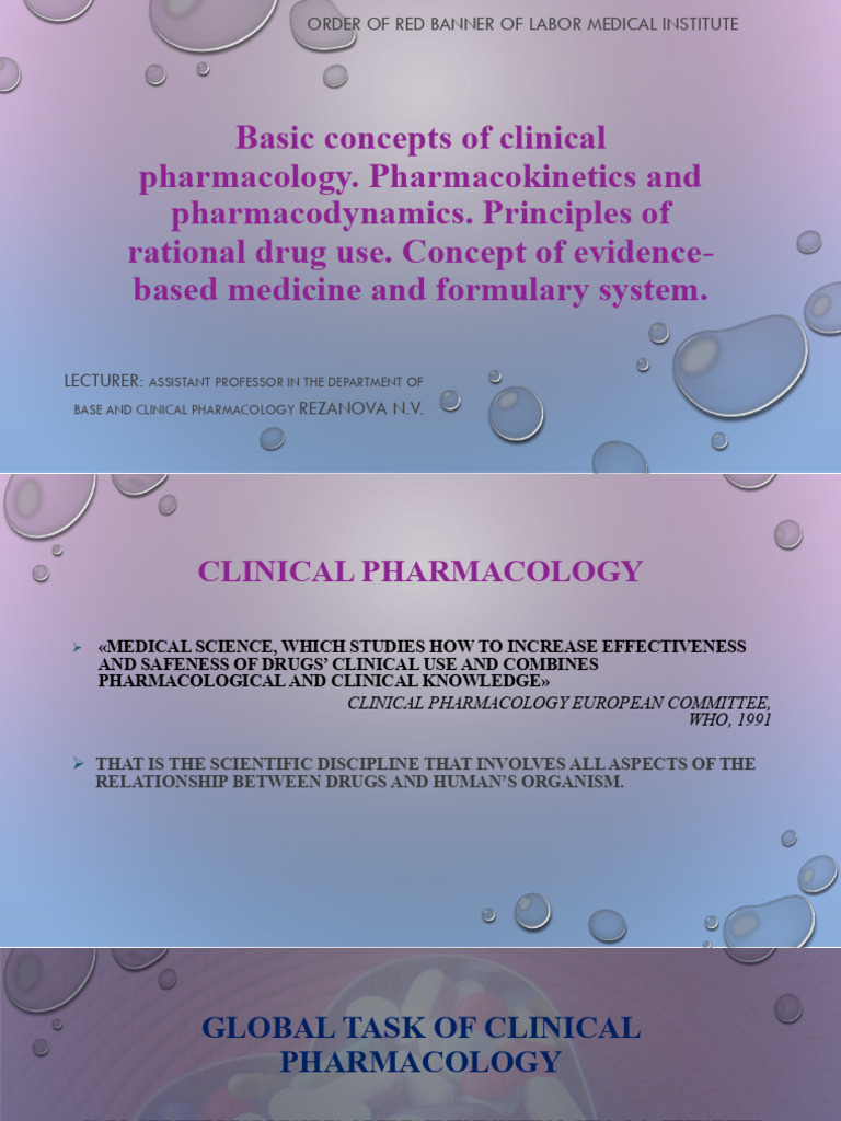 Basic Concepts of Clinical Pharmacology | PDF | Pharmacology ...
